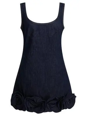 SELF-PORTRAIT 3d Floral Sheath Dress - Blue