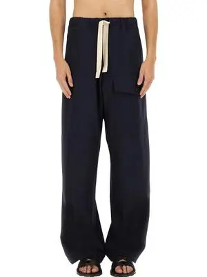 Dries Van Noten Cotton Trousers - Blue