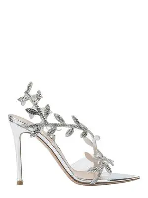 GIANVITO ROSSI Crystal Flavia 105mm Heeled Sandals - Silver