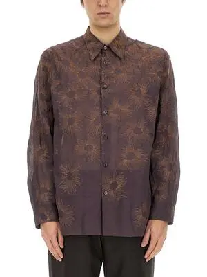 Dries Van Noten Printed Shirt - Bordeaux