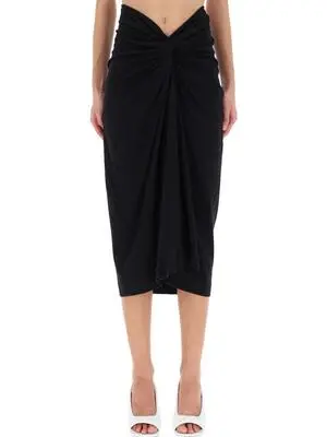 Dries Van Noten Draped Skirt - Black