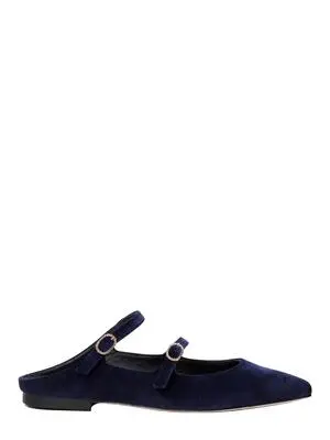AMATO DANIELE Velvet Loafers & Slippers - Blue