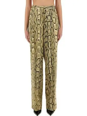 Dries Van Noten Jacquard Wide Leg Pants - Animalier