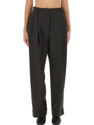 Dries Van Noten Plaid Wool Trousers - Grey