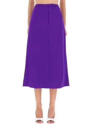 Dries Van Noten Midi Skirt - Purple