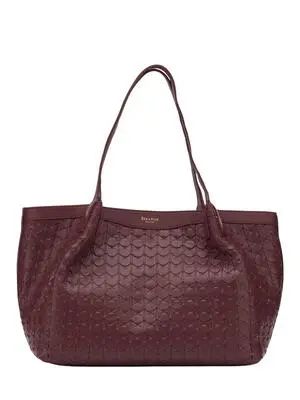 SERAPIAN Small 'secret' Shoulder Bag - Bordeaux