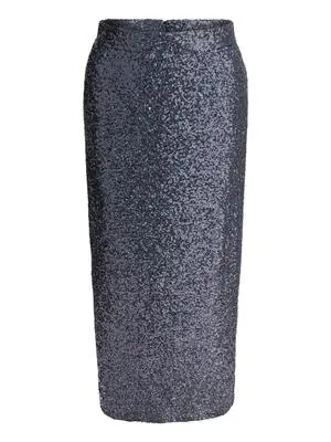 SEMPER Sequined Midi Skirt - Grey