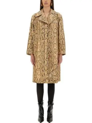 Dries Van Noten Long Coat With Sequins - Animalier