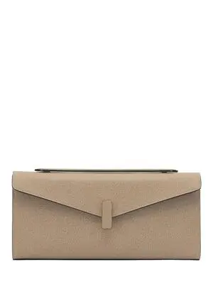 VALEXTRA Isis Clutch With Shoulder Strap - Beige