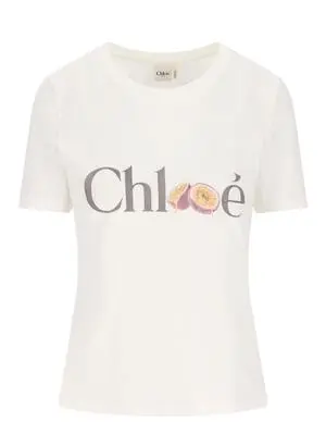 CHLOÉ Cotton T-Shirt With Logo