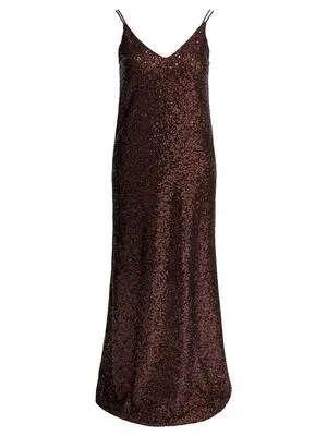 SEMPER Sequin Maxi Dress - Brown