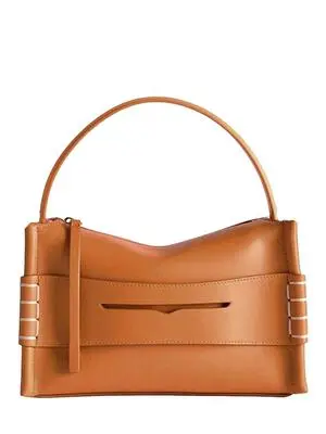 JW Anderson Small Leather Loafer Bag - Marrone