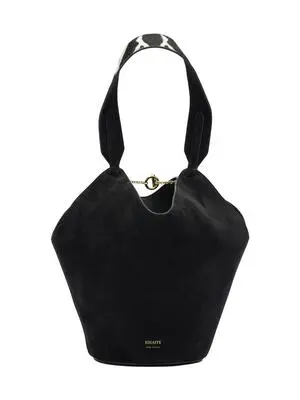 Khaite Lotus Mini Shoulder Bag Black