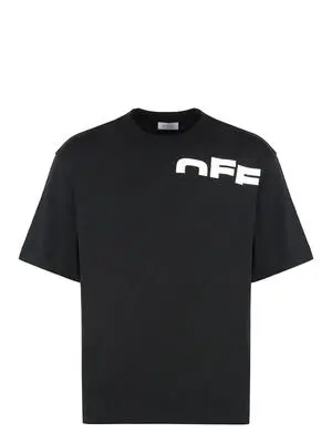 Off White Logo T Shirt - Black
