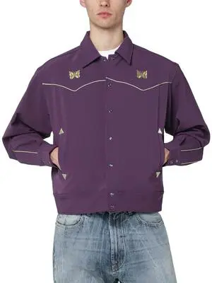 Needles Shirt With Yellow Embroidery - Purple