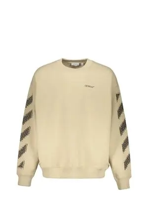 Off White Logo Sweatshirt - Beige