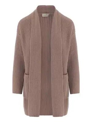 BRUNO MANETTI Cashmere Ribbed Knit Cardigan