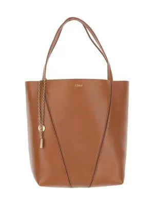 Chloé Spin Leather Tote Bag - Brown