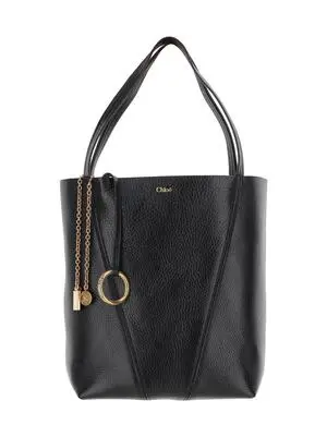 Chloé Spin Tote Bag In Leather - Black