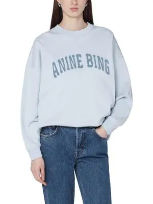 ANINE BING Miles Logo Sweatshirt - Light Blue