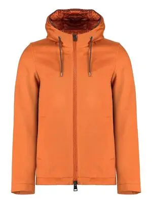 Herno C Mere Cashmere Hooded Jacket - Orange