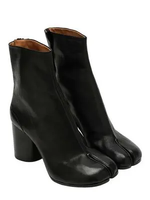 MAISON MARGIELA Leather Tabi Ankle Boots - Black