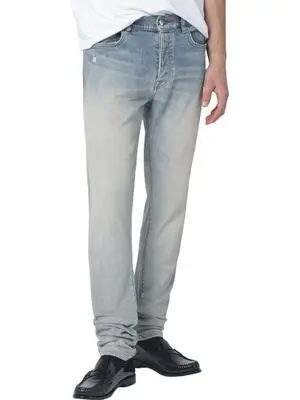 Amiri Skinny Jeans In Antique Indigo - Light Blue