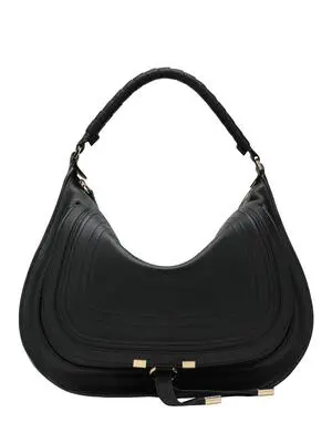Chloé Small Marcie Leather Shoulder Bag - Black