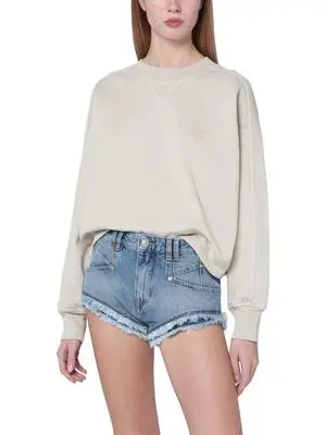 Isabel Marant Cotton Crewneck Sweatshirt - Beige