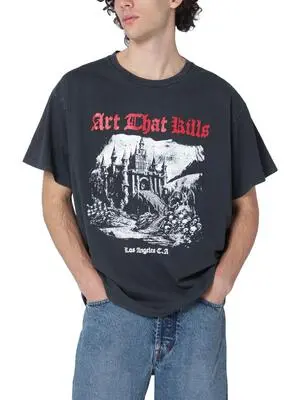 GALLERY DEPT. Washed Atk Castle Cotton T Shirt - Black