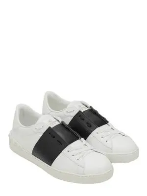 Valentino Garavani Open Leather Sneakers - White