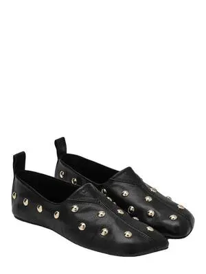 Chloé Rita Studded Leather Ballerinas - Black