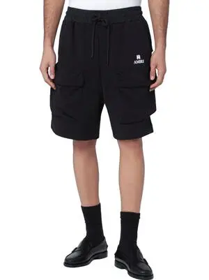 Amiri Cotton Blend Cargo Shorts - Black