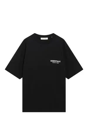 Fear Of God Washed T Shirt With Logo Print - Black
