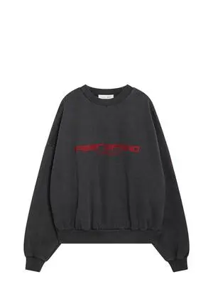 Fear Of God Washed Cropped Chicago Sweatshirt - Grey