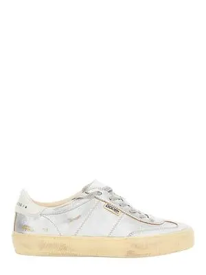 GOLDEN GOOSE Laminated Leather Sneakers - Argento