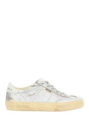 GOLDEN GOOSE Laminated Leather Sneakers - Silver