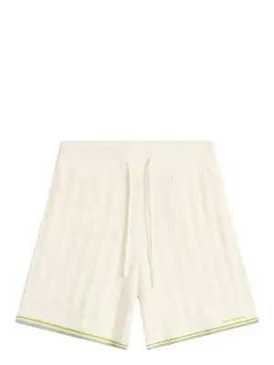 Casablanca Tennis Boucle Shorts - White