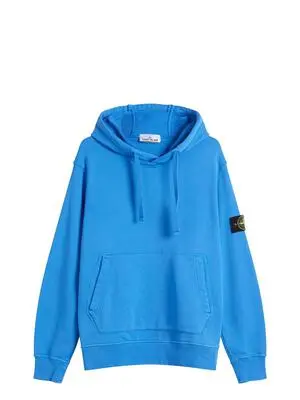 Stone Island Garment-dyed Hoodie - Bright Blue