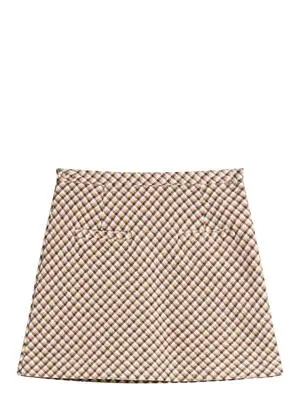 HOUSE OF SUNNY Retro Blanket Mini Skirt - Blonde Multi
