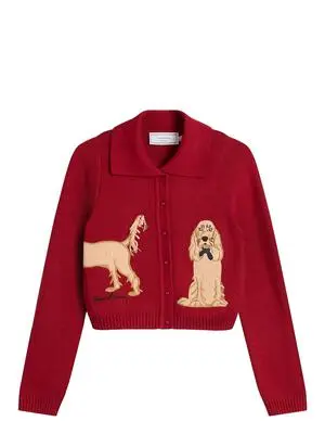 HOUSE OF SUNNY Lady Tripper Cardigan - Ruby Red