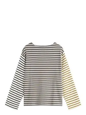 BEAMS Elbow Patch Basque Long Sleeve T-shirt - Multi