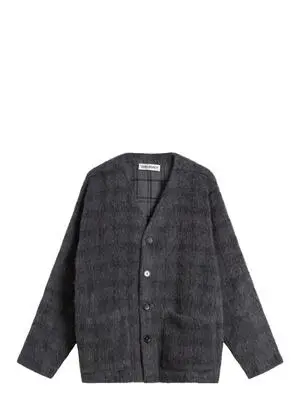 Our Legacy Hairy Wool Cardigan Plum