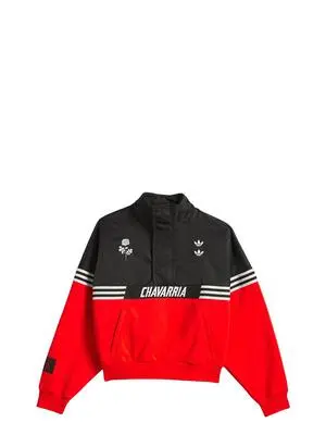 Adidas X Willy Chavarria Mixed Material Half-zip And Red - Black