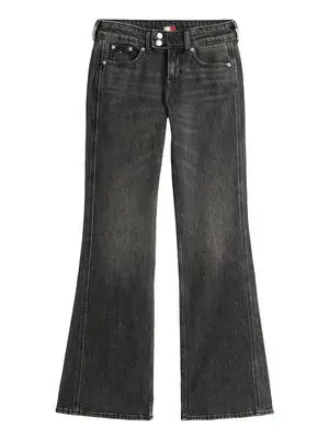 Tommy Hilfiger Double-button Flared Jeans - Black