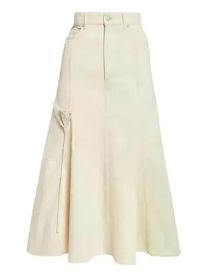 Erdem Flared Button-fastening Midi Skirt - Neutrals