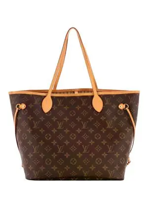LOUIS VUITTON Neverfull Mm Monogram Canvas Tote Bag - Brown