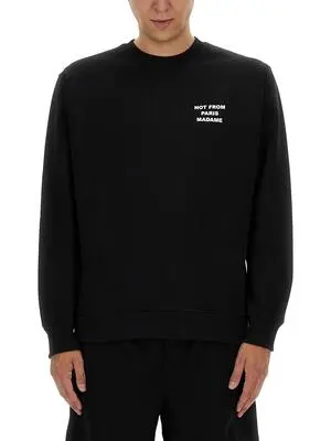 Drole De Monsieur Slogan Sweatshirt - Black