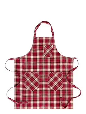 SOLINO HOME Linen Bib Apron - Burgundy