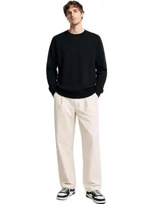 Gobi Cashmere Crewneck Cashmere Sweater - Black